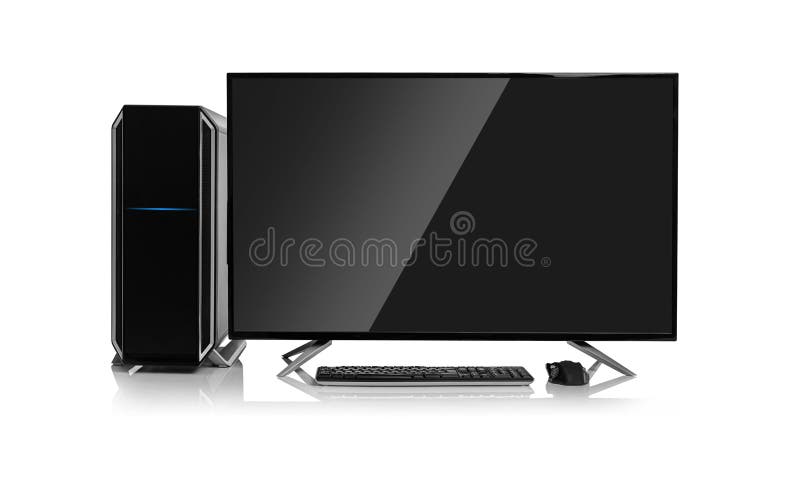 Black Computer System Unit. Stock Image - Image of black, metallic ...