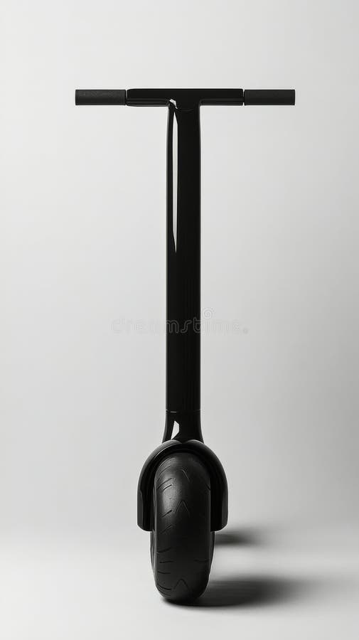 A Modern Black Electric Scooter on a Plain Background Designed for ...