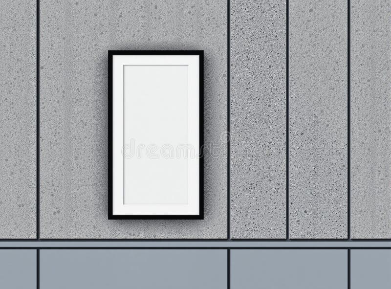 A Modern Black Frame on a Contemporary Wall Featuring Textured Design ...