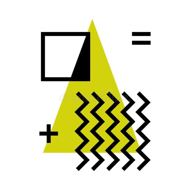 Modern Black Geometric Shapes in Minimal Style and Basic Form with ...