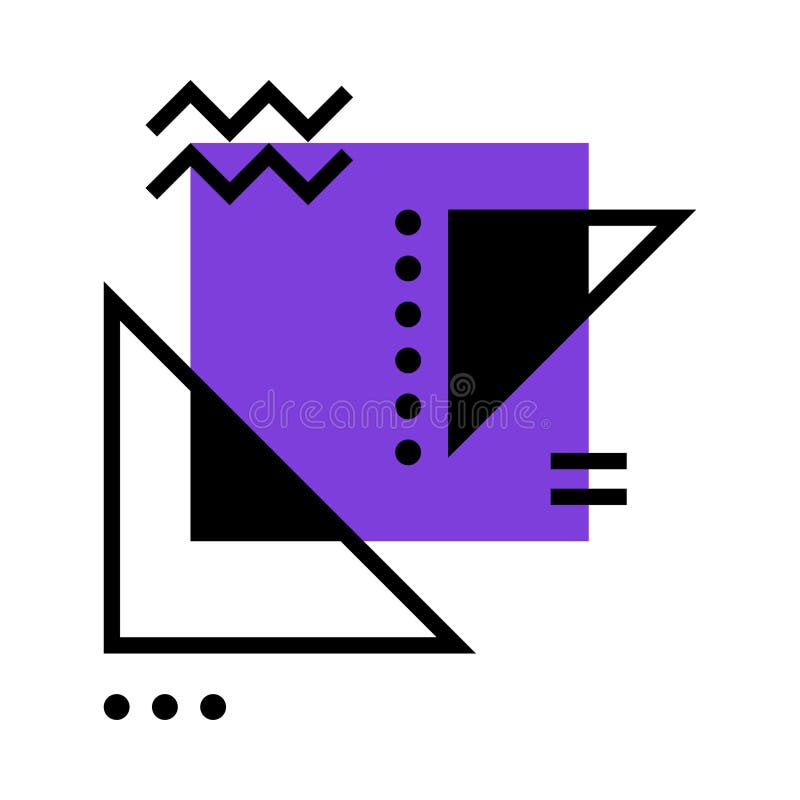 Modern Black Geometric Shapes in Minimal Style and Basic Form with ...