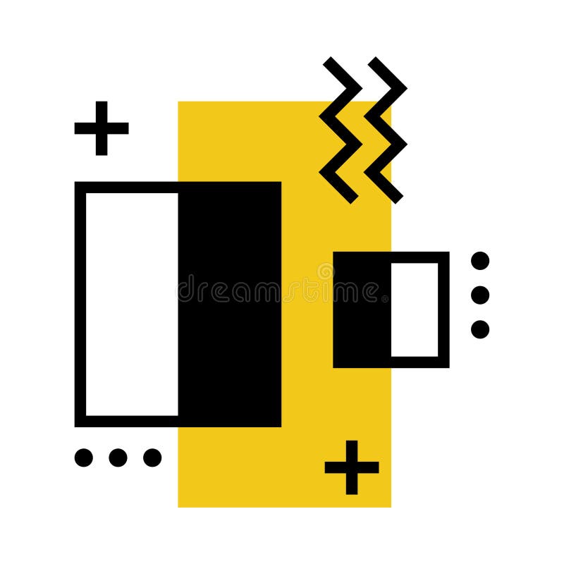 Modern Black Geometric Shapes in Minimal Style and Basic Form with ...