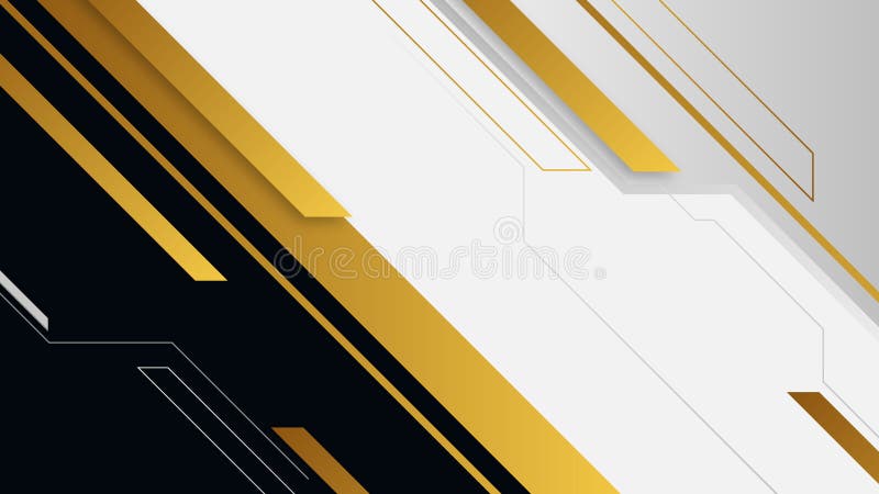 Modern Black, Gold, and White Abstract Background Design Stock ...