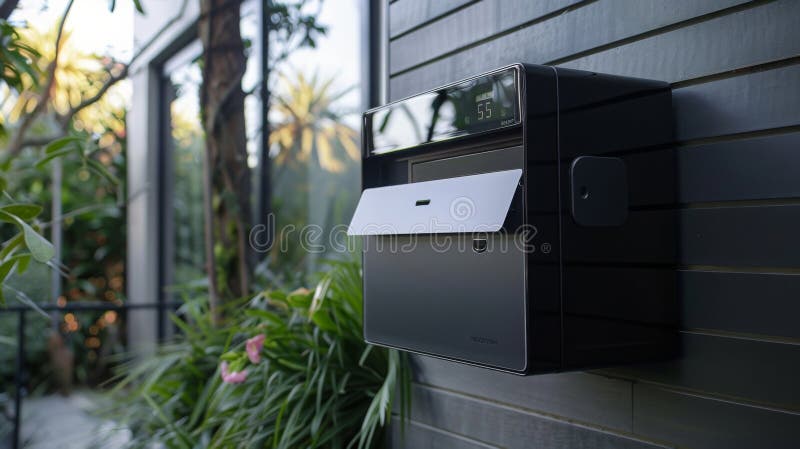 Modern Mailbox on Brick Wall Stock Photo - Image of sleek, home: 325553756