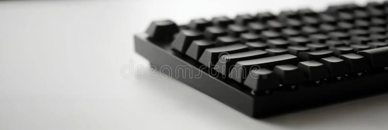 Modern Black Mechanical Keyboard on a Sleek Surface Enhances Workspace ...