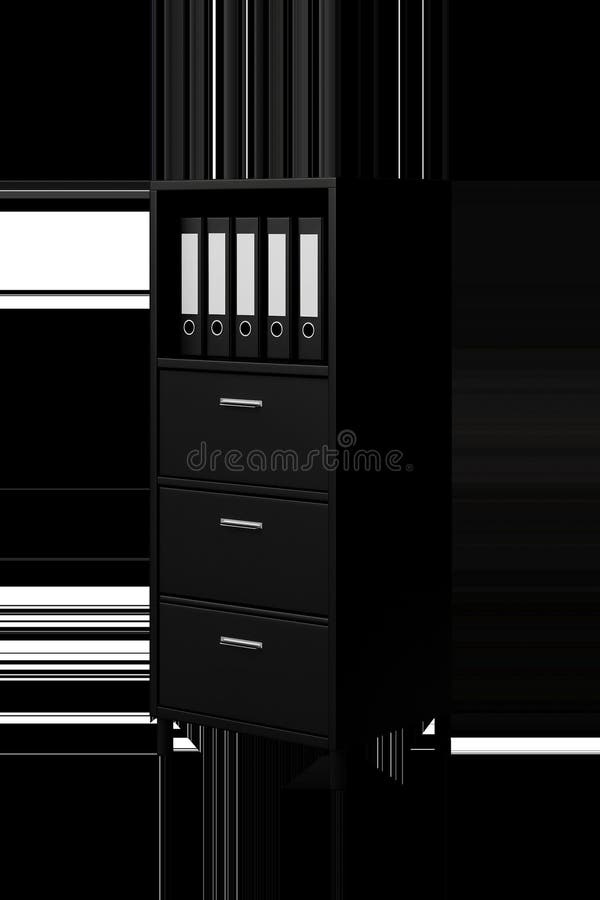 Modern Black Office Cabinet Stock Image - Image of practical, design ...