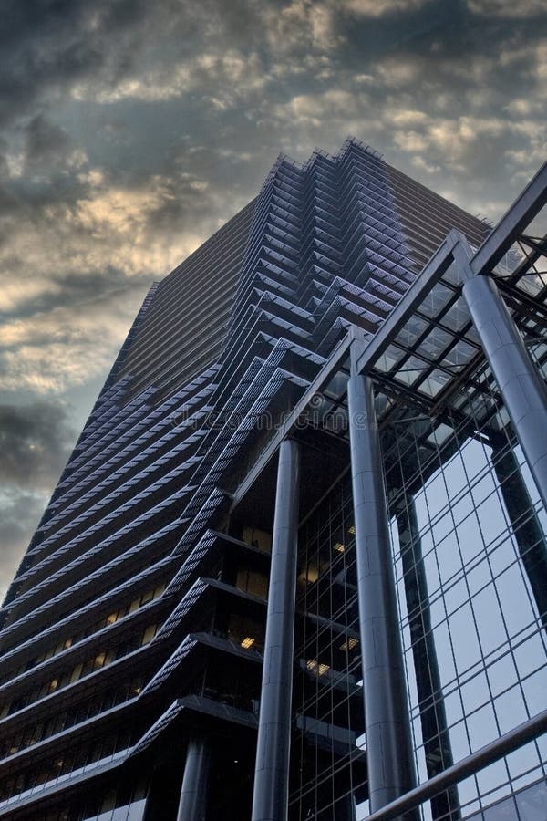 Black Tower on Stormy Dusk stock image. Image of highrise - 170199731