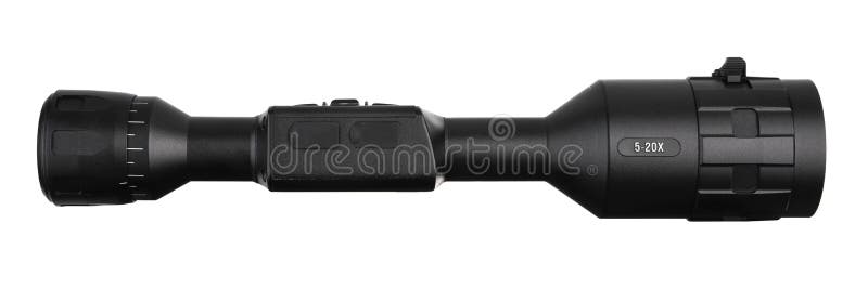 Modern Black Optical Scope for Weapon Isolated on Whited. Sight Scope ...