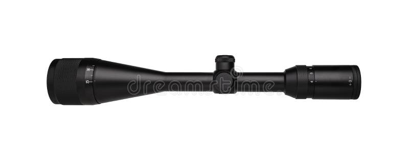 Modern Black Optical Scope for Weapon Isolated on Whited. Sight Scope ...