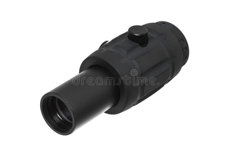 Modern Black Optical Scope for Weapon Isolated on Whited. Sight Scope ...