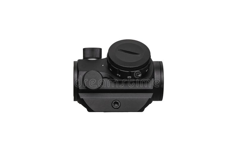 Modern Black Optical Scope for Weapon Isolated on Whited. Sight Scope ...
