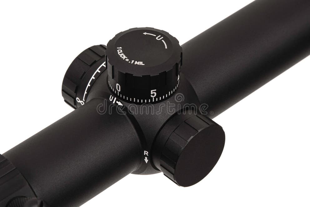 Modern Black Optical Sight. Optical Device for Aiming at Long Distances ...
