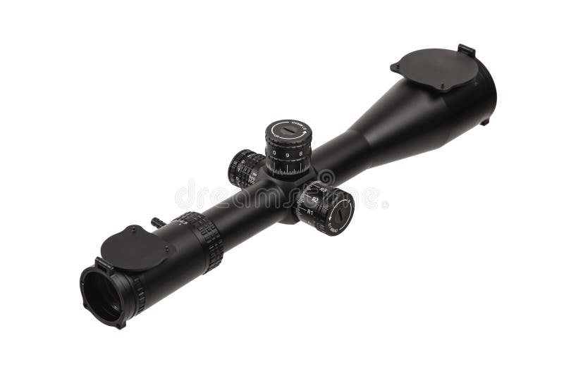 Modern Black Optical Sight. Optical Device for Aiming at Long Distances ...