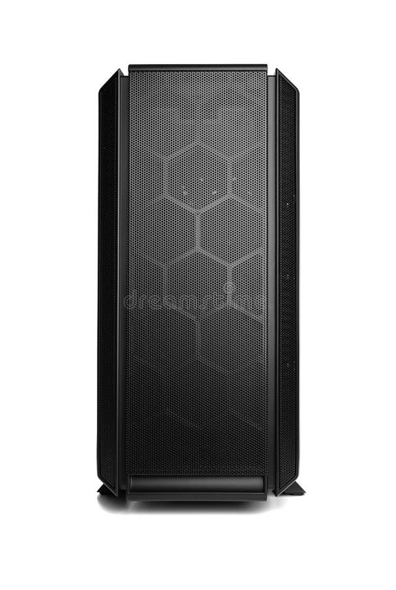 Modern Black PC Case with a Mesh Front Panel and Tempered Glass Side ...