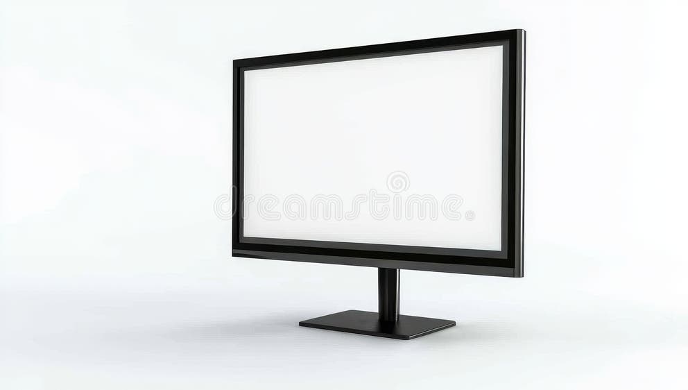 A Modern Black POS Terminal, Displayed in Isolation on a White ...