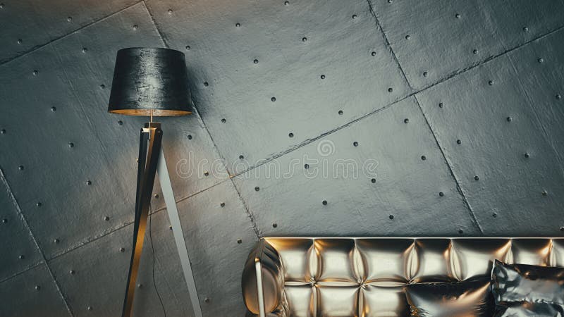 Modern black room. stock illustration. Illustration of dark - 106534792