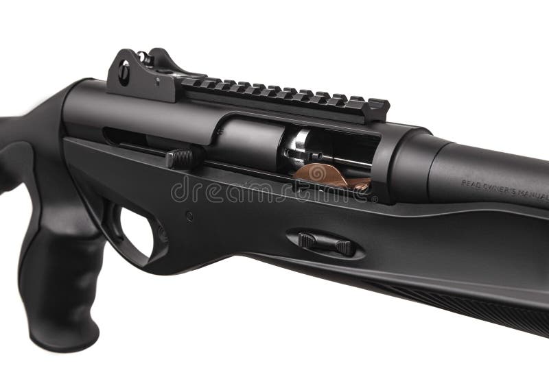 Black shotgun stock image. Image of power, firearm, huntshotgun - 26942125