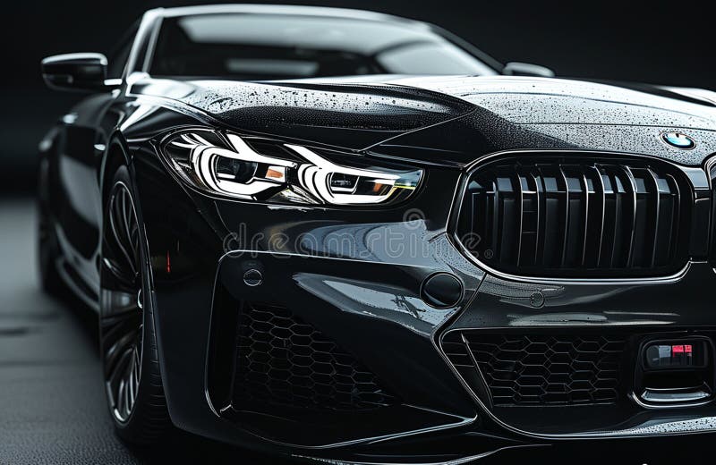 Modern Black Sports Car Coupe. 3d Rendering Toned Image Stock ...