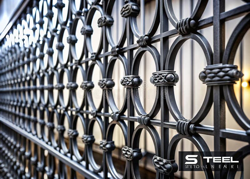 Modern Black Steel Interlocking Grilles Sophisticated Security and ...