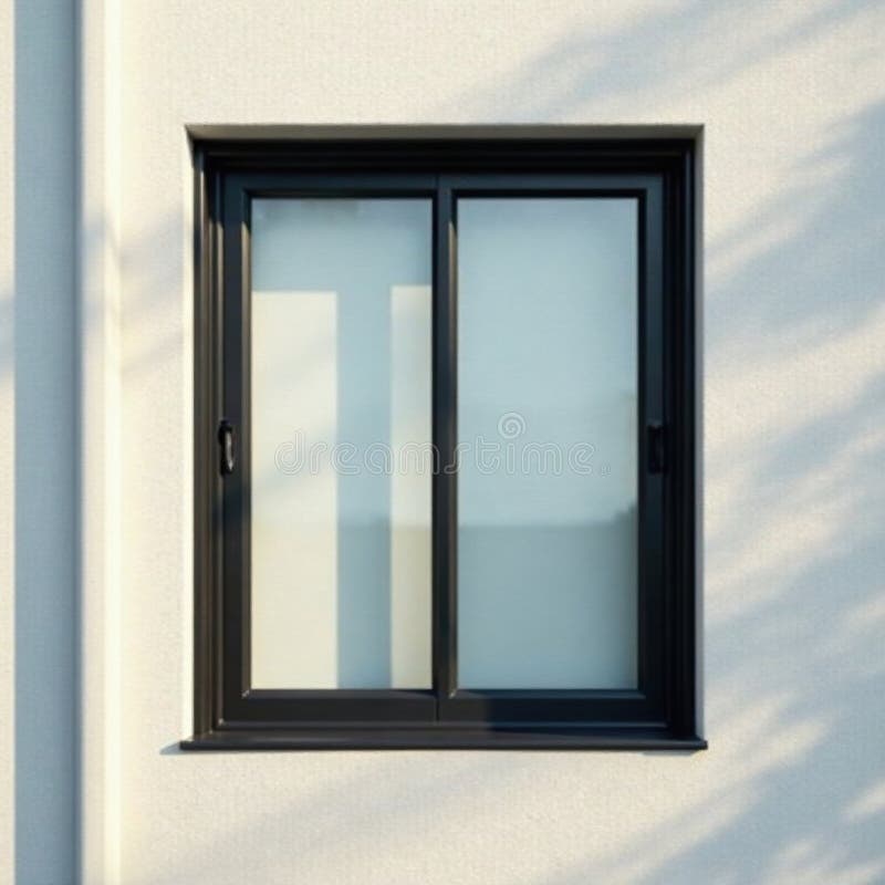 Modern Black Steel Window Frame, Thin Lines, Sharp Angles , Border ...