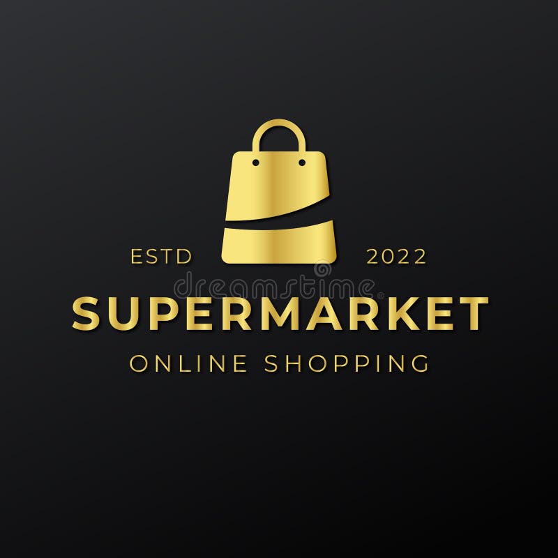Modern Black Super Market Store Logo Stock Vector - Illustration of ...
