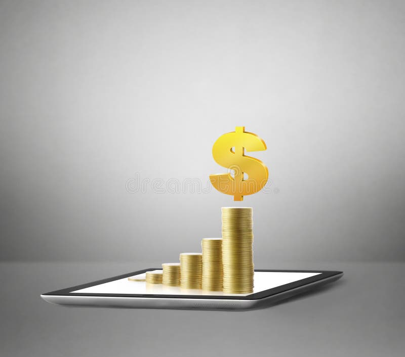 Modern black tablet stock illustration. Illustration of glossy - 62023682