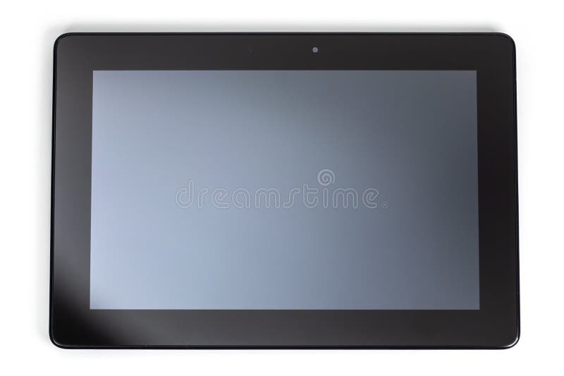 Modern Black Tablet Pc Isolated on White Stock Image - Image of ...