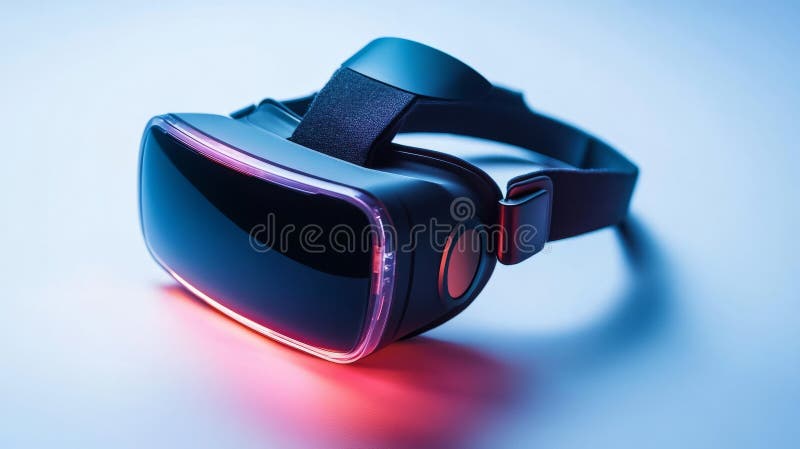 Modern Black VR Visual Reality Headset Isolated Stock Image - Image of ...