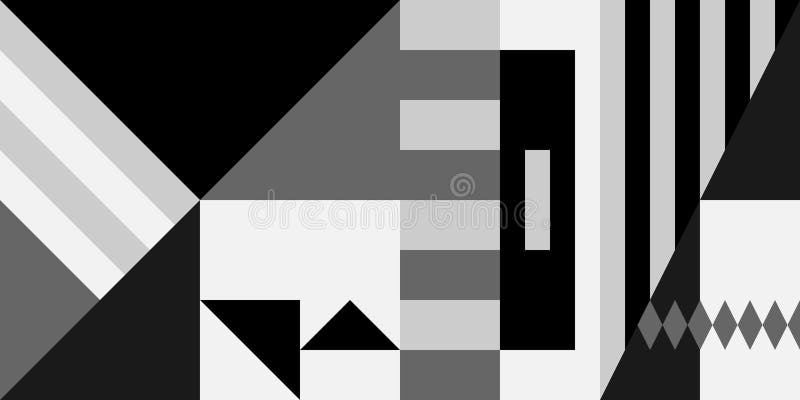 Modern Black and White Abstract Art with Strong Lines and Balanced ...