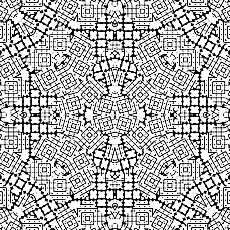 Modern Black and White Geometric Seamless Pattern Stock Image - Image ...