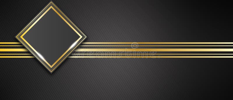 Modern Black and White Gold Cover Design Set Stock Photo - Image of ...