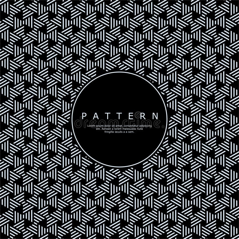 Modern Minimalist Black and White Line Triangle Abstract Pattern Design ...