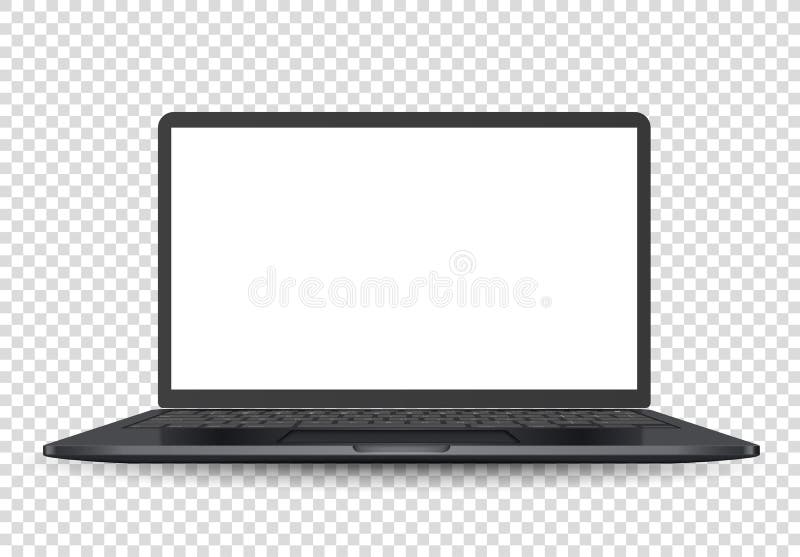 Modern Black Wide Screen Laptop Mockup Stock Vector - Illustration of ...