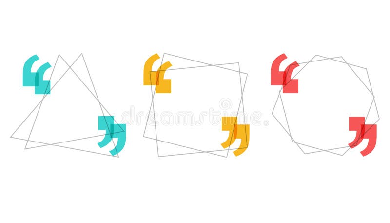 Modern and Blank Citation Frame Icon Template in Collection Stock ...