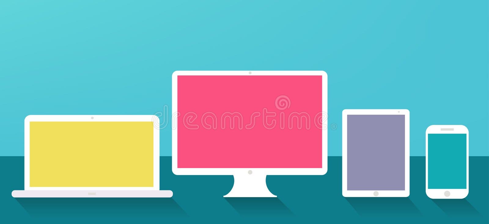 Responsive Web Design Banner Stock Vector - Illustration of business, equipment: 37395064