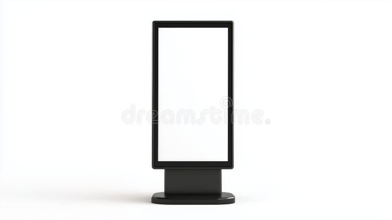 Modern Blank Digital Display Stand on White Background for Advertising ...
