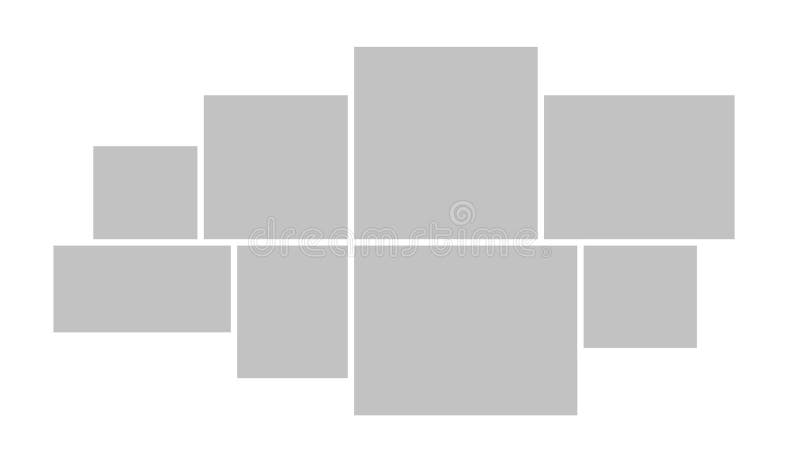 Modern and Blank Images Collage Frame Template for Album Presentation ...