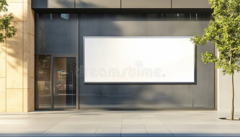 A Modern Blank Storefront in a Bustling Urban Area Showcasing Potential ...