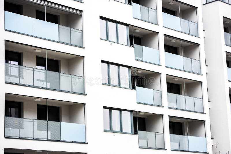 Modern and New Apartment Building. Multistoried Modern, New and Stylish ...