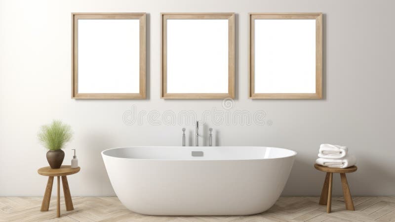 Modern Bloomsbury Group Inspired Frames for Bathroom Wall Decor Stock ...