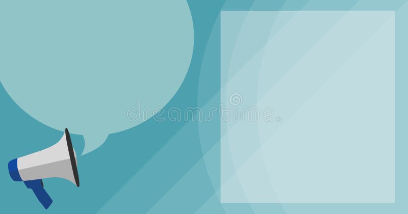 Modern Blue Abstract Background with Megaphone and Speech Bubble Stock ... Modern Blue Abstract Background with Megaphone and Speech Bubble Stock ...