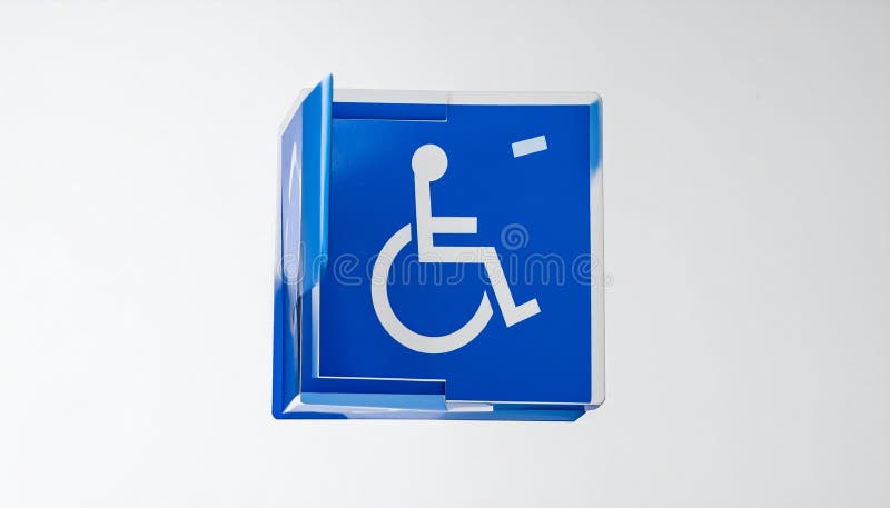 Modern Blue Accessibility Sign on White Background Stock Photo - Image of information, modern ...