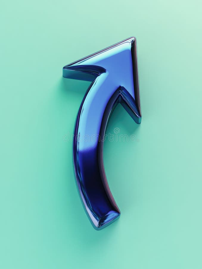 Modern Blue Arrow Sign stock illustration. Illustration of digital ...