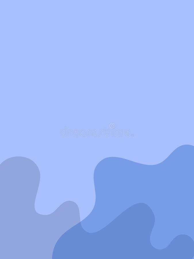Modern Blue Background with Fun Abstract Wave Shapes Stock Illustration ...