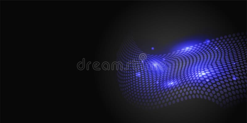 Modern Blue and Black Technology Digital Abstract Background. Vector ...