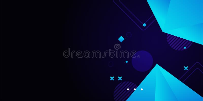 Modern Blue and Black Technology Digital Abstract Background. Vector ...