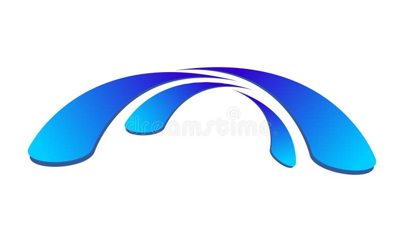 Modern Blue Bridge Illustration Design Vector Stock Vector ...