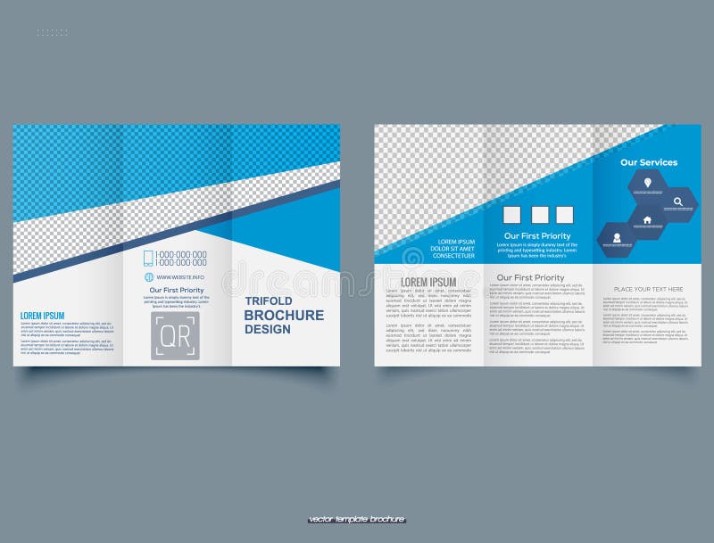 Modern Blue Brochure Design with Clean Lines and a Professional Layout ...