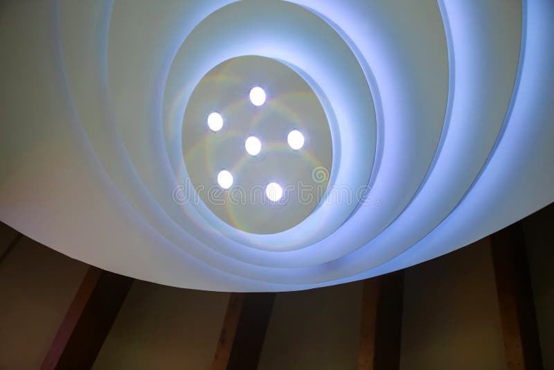 Modern blue ceiling stock photo. Image of elegant, decor - 150042574
