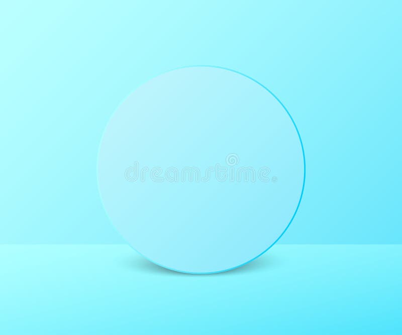 Modern Blue Circle Podium Background in Minimal Style, Geometric Empty ...